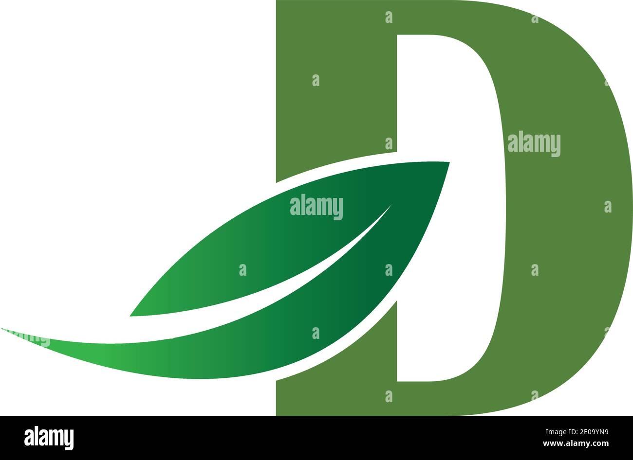 Letter d botanical logo Cut Out Stock Images & Pictures - Alamy