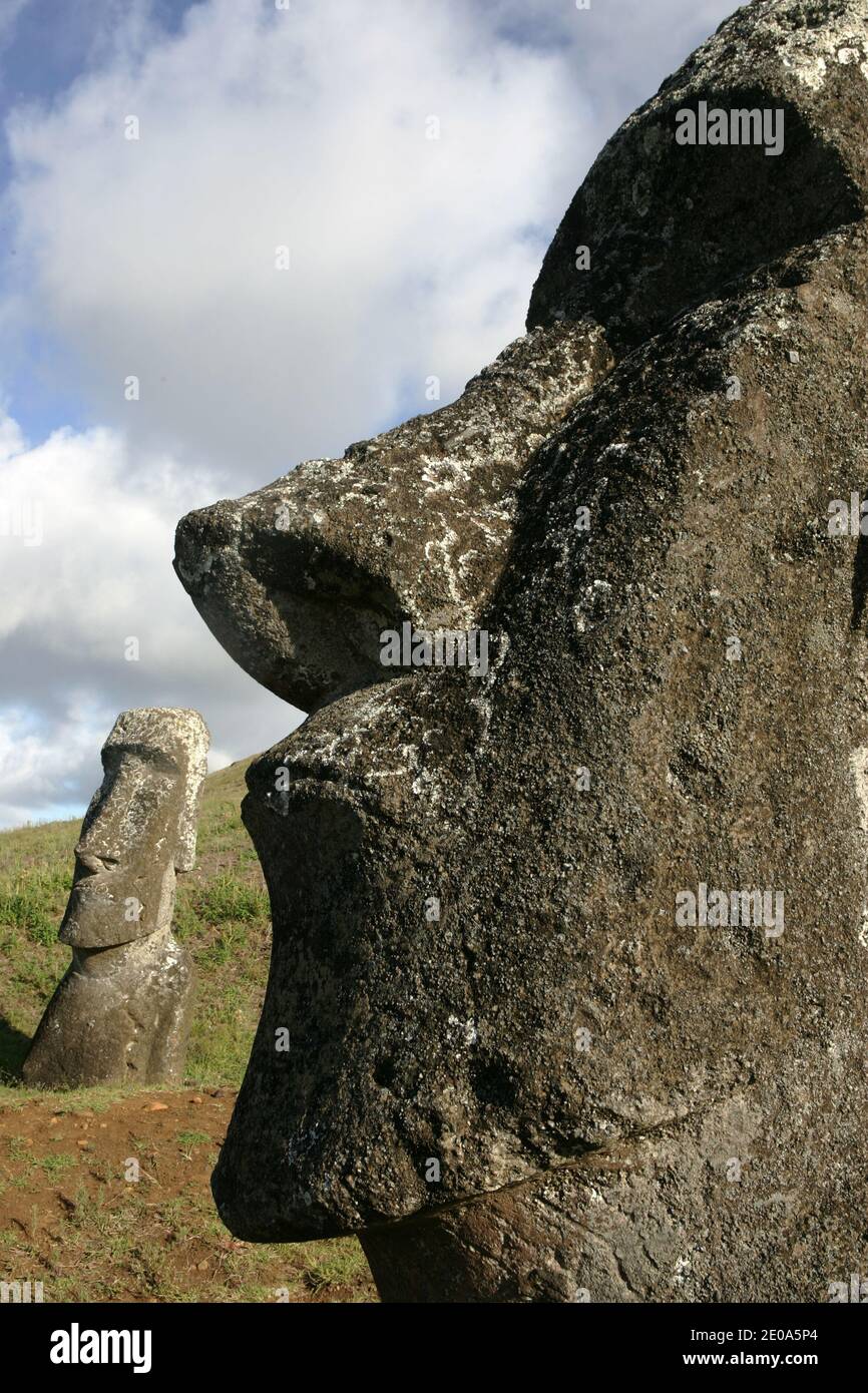 Monumental statues: the Maoi. The majority of these monoliths are ...
