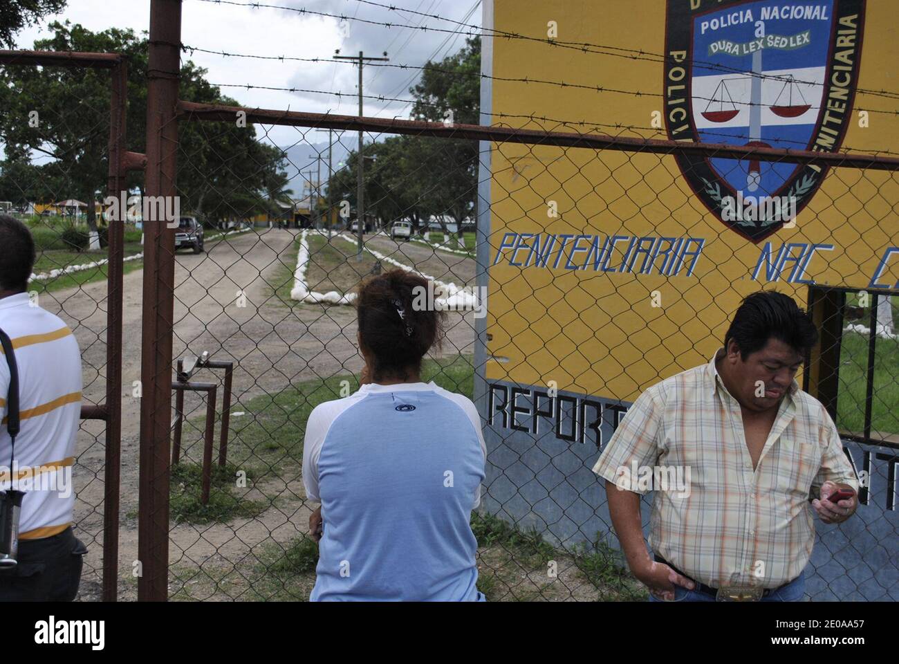 View of the National Prison during the fire in Comayagua, Tegucigalpa ...