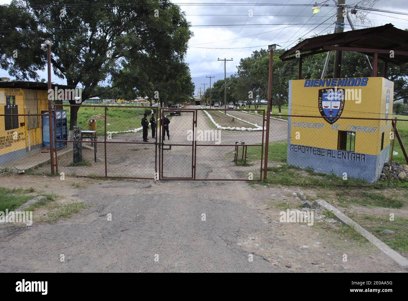 View of the National Prison during the fire in Comayagua, Tegucigalpa ...