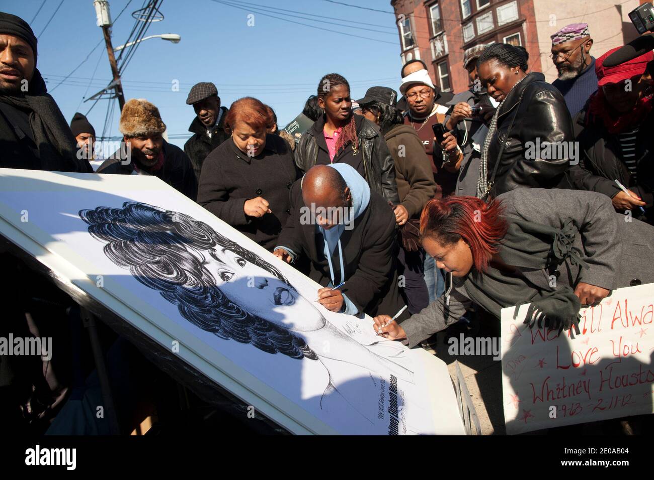 Whitney houston funeral hi-res stock photography and images - Alamy
