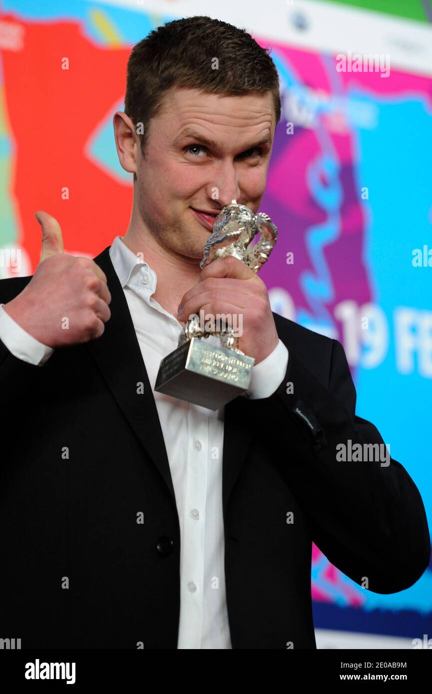 Danish actor Mikkel Boe Folsgaard poses after been awarded with the ...