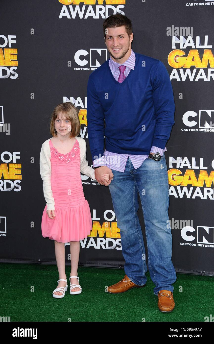 Tim Tebow attends the 2012 Cartoon Network Hall of Game Awards in Los ...