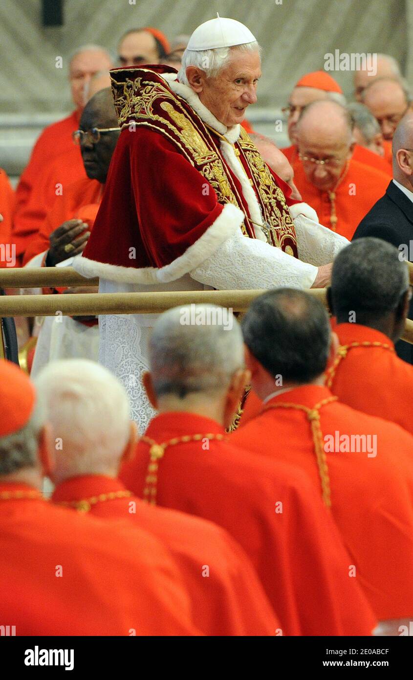 Pope Benedict XVI formally created 22 new cardinals amid cheers during ...
