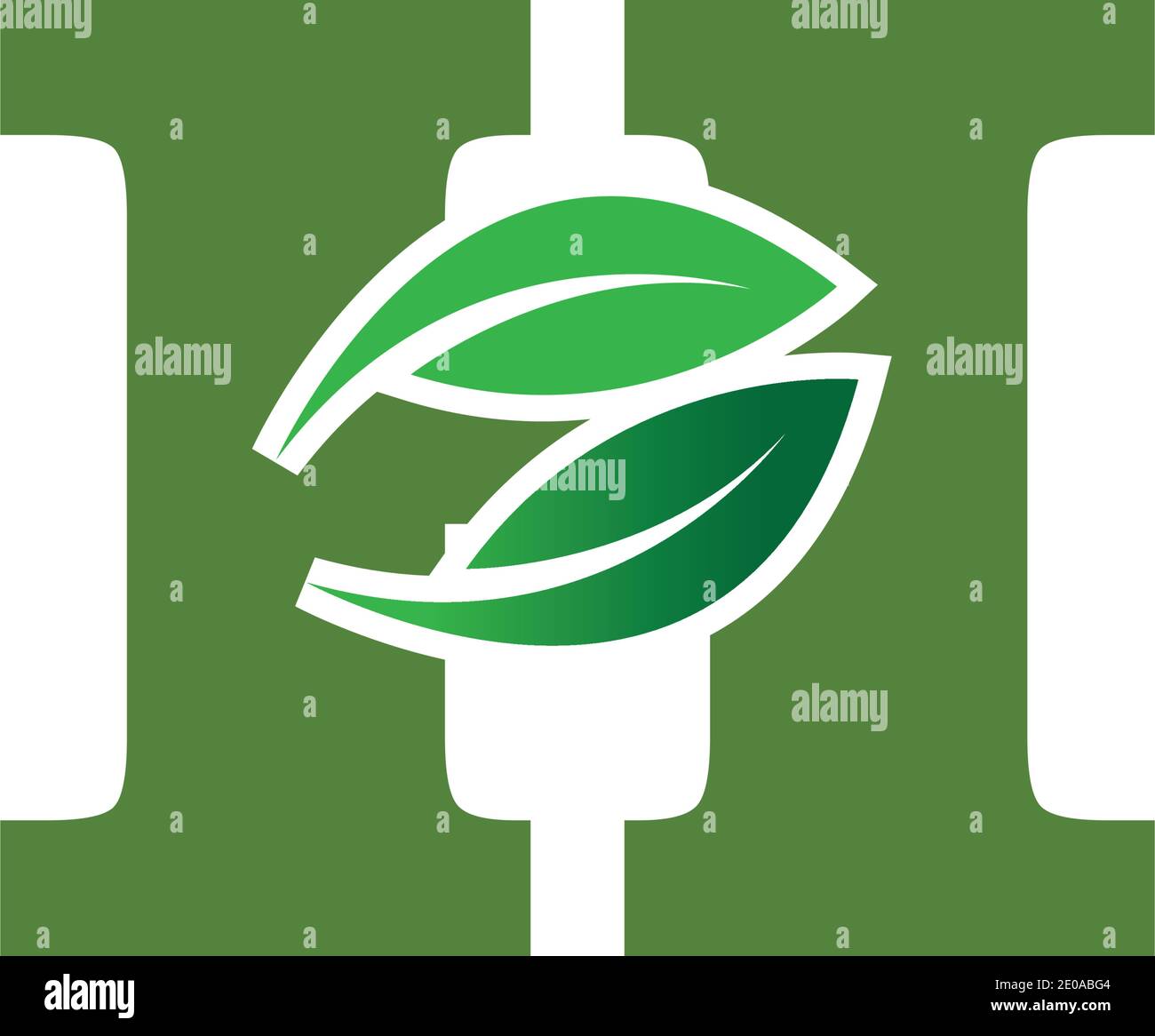 Letter H eco leaves logo icon design template elements Stock Vector ...