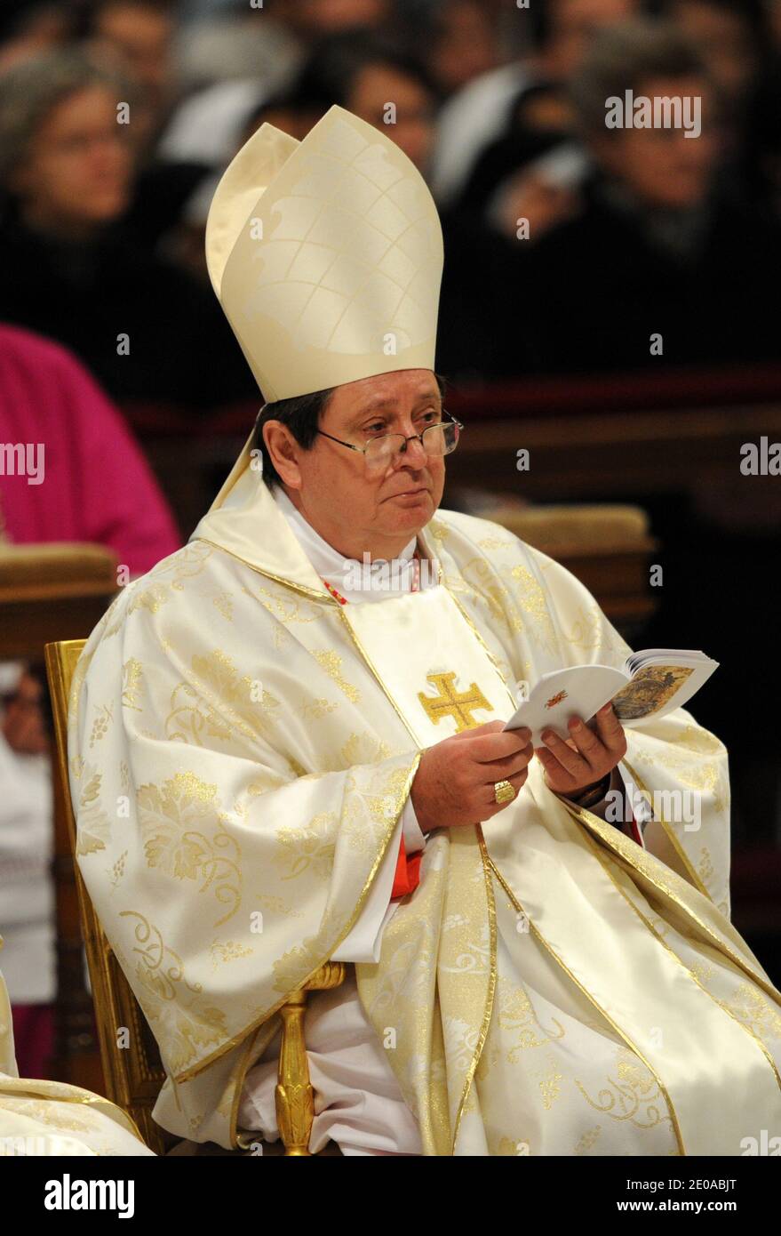 New brazilian cardinal Joao Braz de Aviz attends a mass celebrated by ...