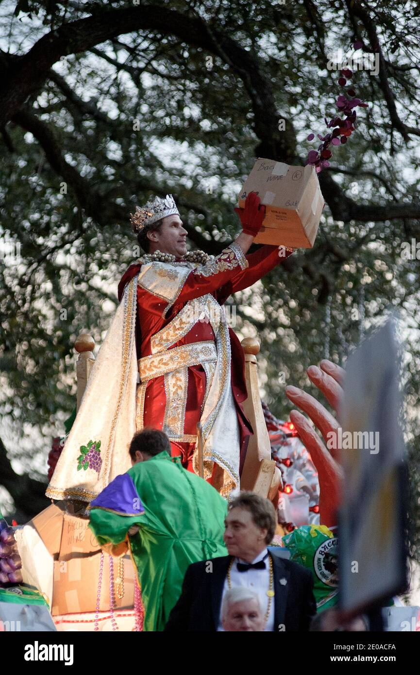 Will Ferrell as king of the Bacchus parade during Mardi Gras ...