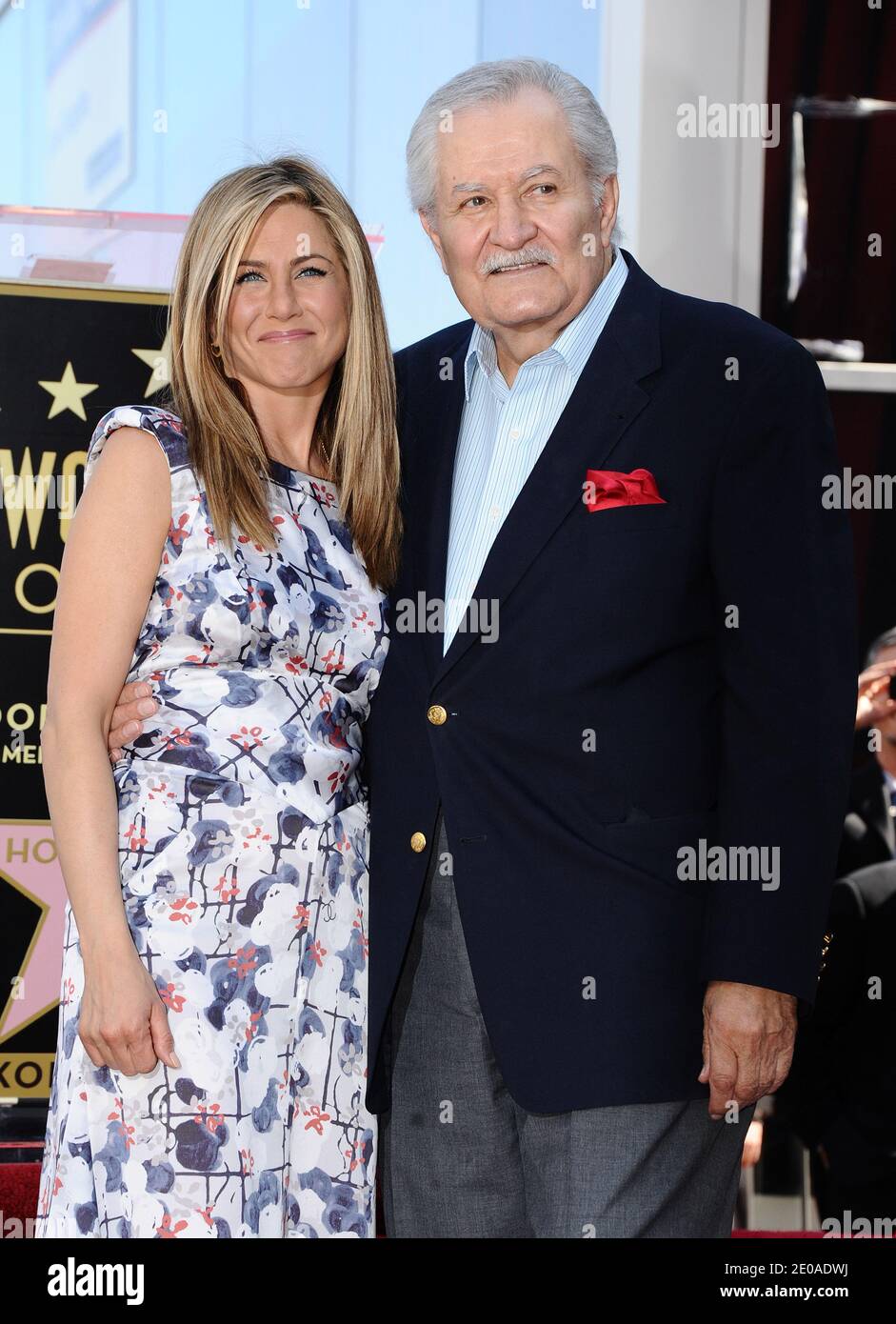 Jennifer Aniston posing with her father John Aniston is honored with a ...