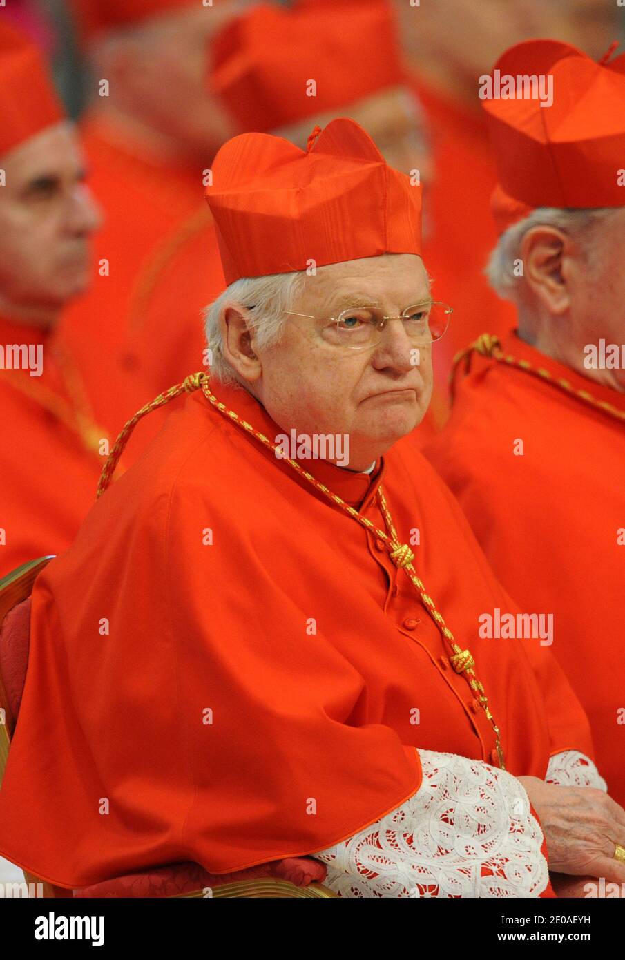 Cardinal Angelo Scola attends a consistory ceremony in St. Peter's ...