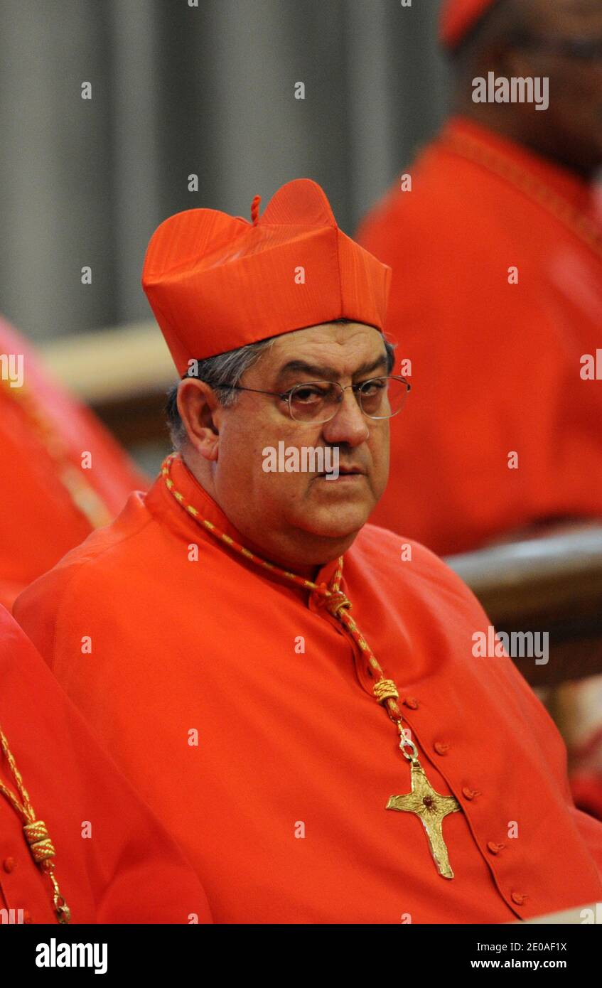 Cardinal Crescenzio Sepe attends a consistory ceremony in St. Peter's ...