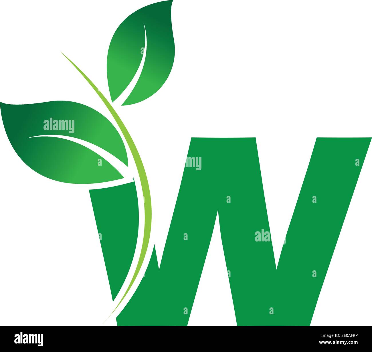 Letter W Leaf Logo Design Vector Template Stock Vector Image & Art - Alamy