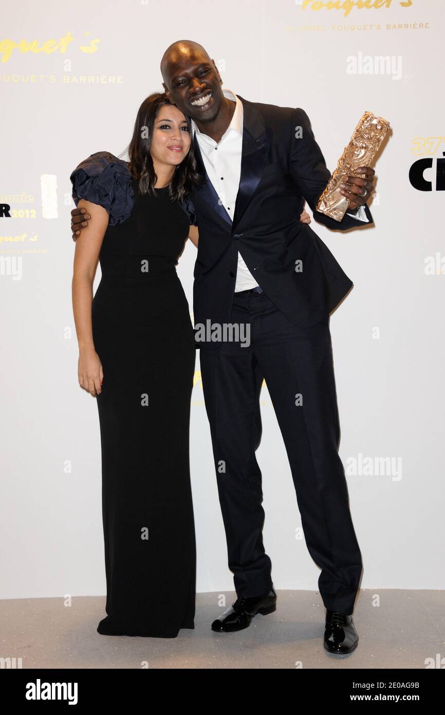 Omar Sy and Leila Bekhti arriving to the 37th annual Cesar film Awards ...