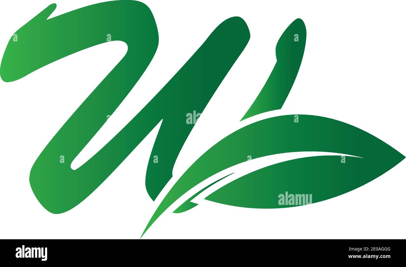 Letter W Leaf Logo Design Vector Template Stock Vector Image & Art - Alamy
