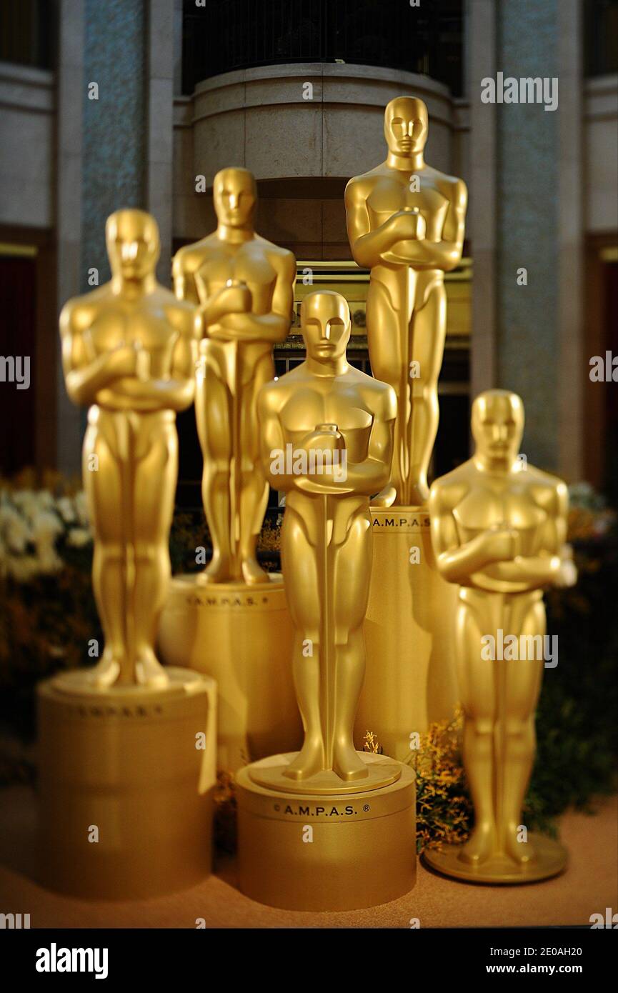 A view of Oscar statues at the Kodak Theatre in Los Angeles, CA, USA on ...