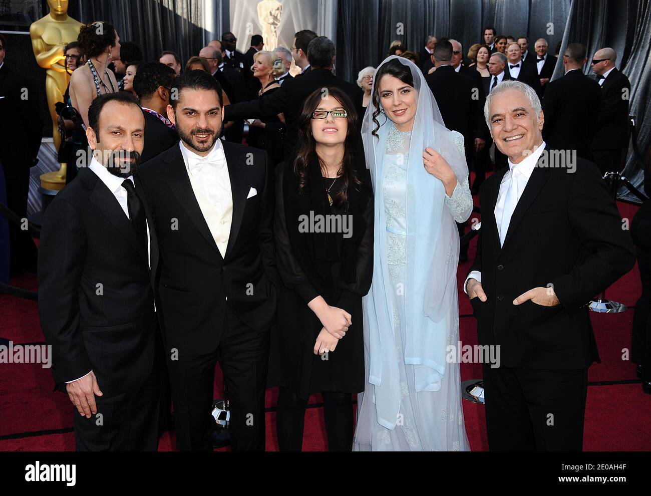 Asghar Farhadi, Peyman Moadi, Leyla Hatami and Mahmoud Kalari arriving ...