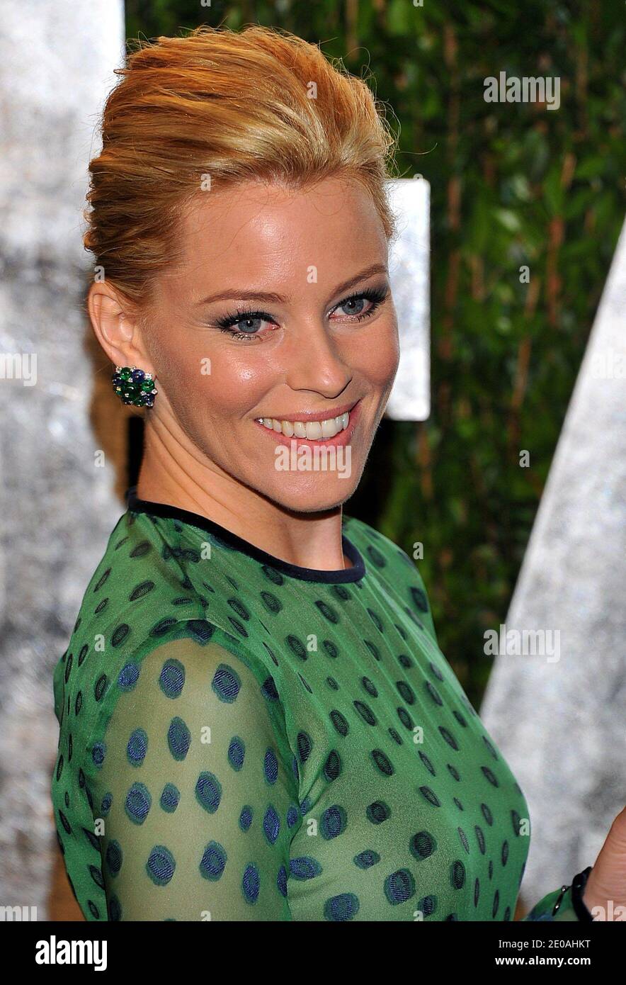 Elizabeth Banks arriving at the 2012 Vanity Fair Oscar Party, hosted by ...