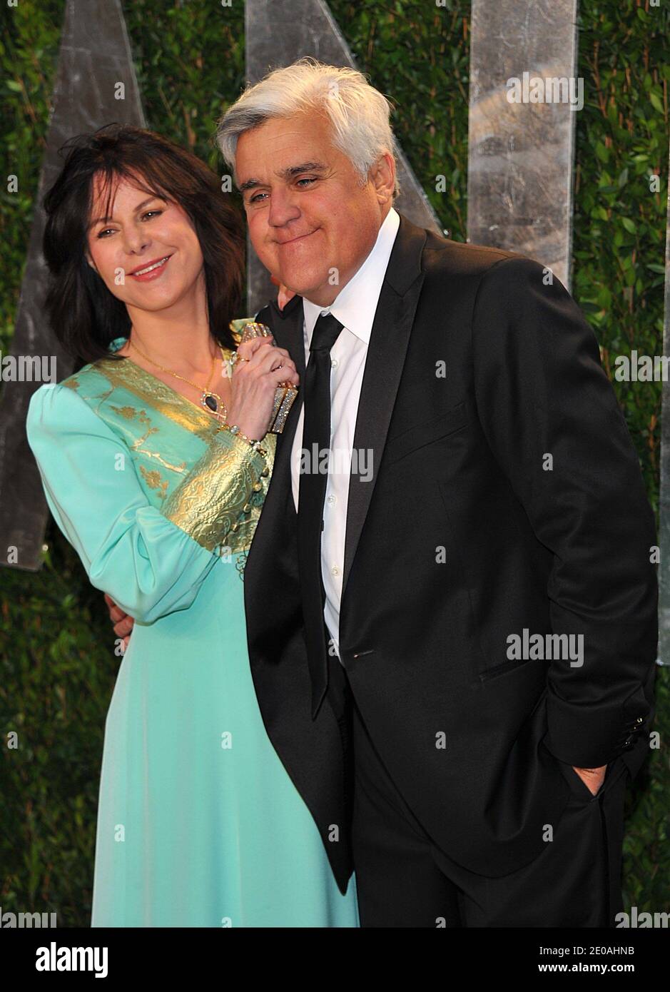 Jay Leno and Mavis Leno arriving at the 2012 Vanity Fair Oscar Party ...