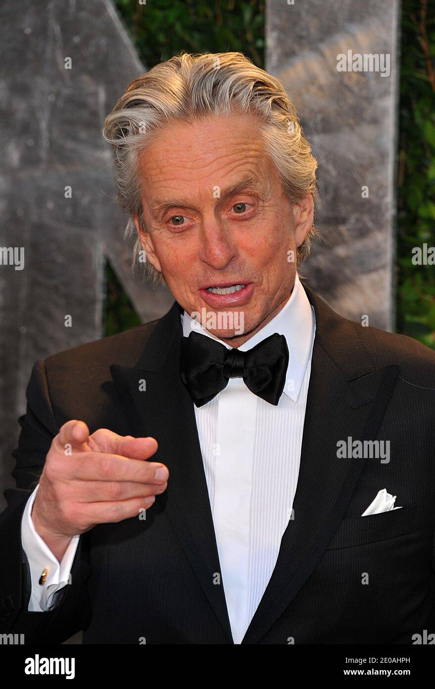 Michael Douglas arriving at the 2012 Vanity Fair Oscar Party, hosted by ...