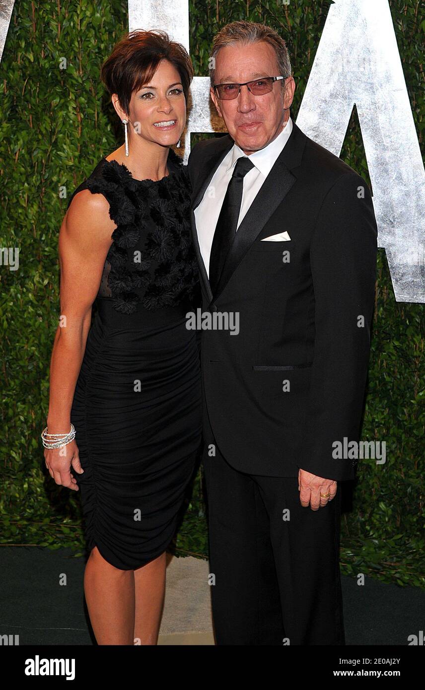 Jane Hajduk and Tim Allen arriving at the 2012 Vanity Fair Oscar Party ...