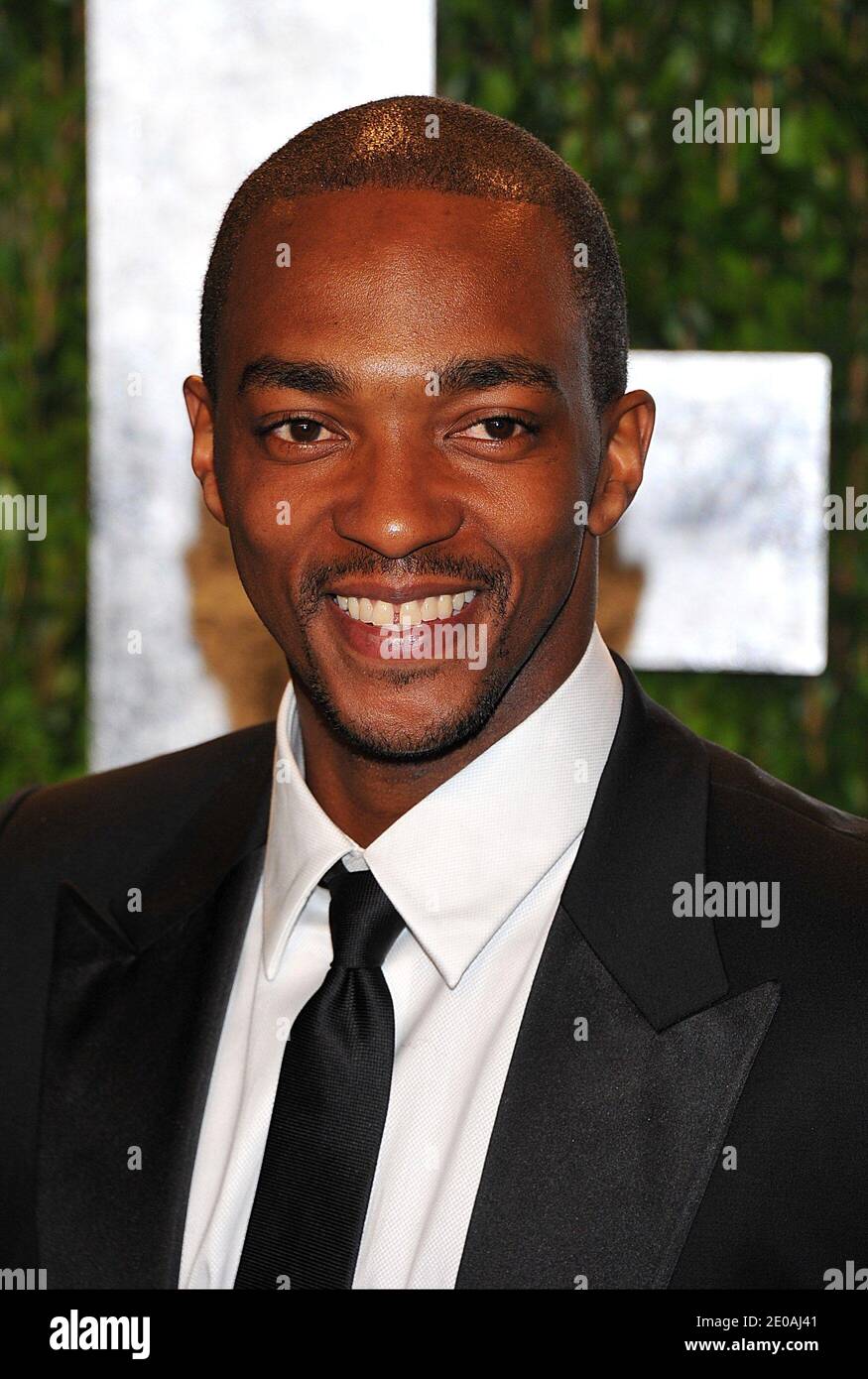 Anthony Mackie arriving at the 2012 Vanity Fair Oscar Party, hosted by ...
