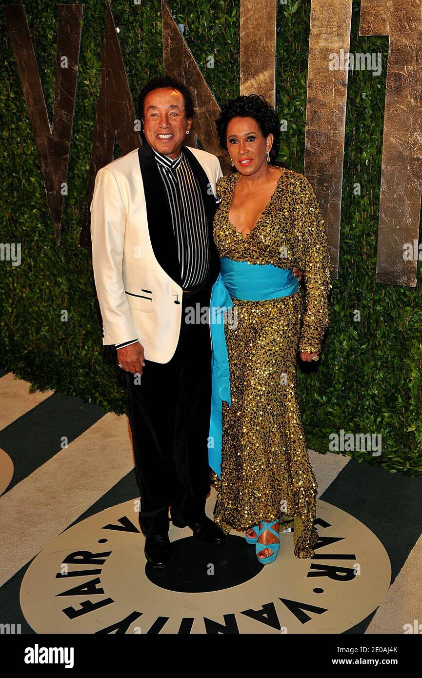 Smokey Robinson and Frances Robinson arriving at the 2012 Vanity Fair ...