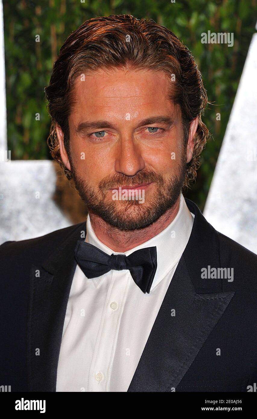 Gerard Butler arriving at the 2012 Vanity Fair Oscar Party, hosted by ...