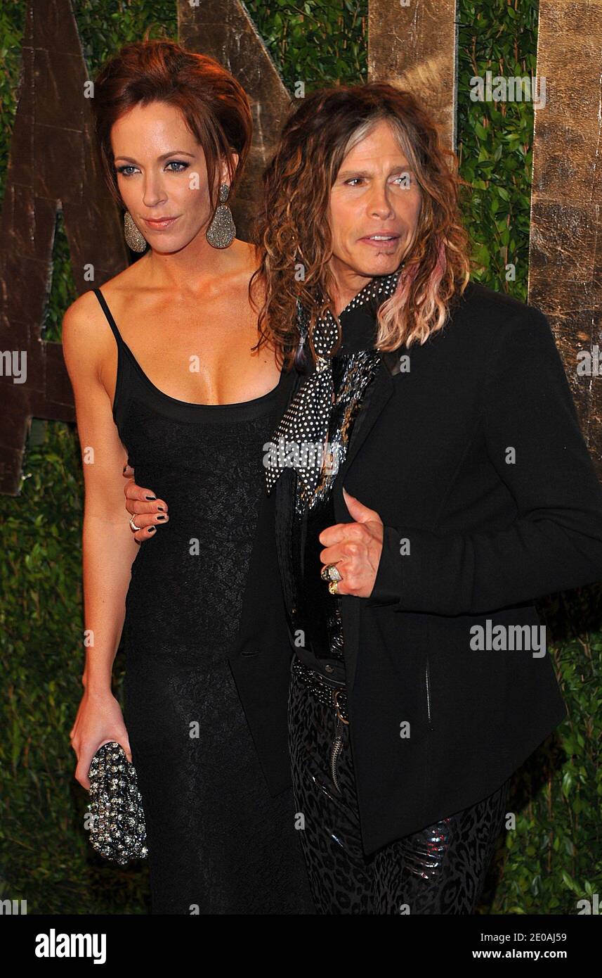 Steven Tyler and Erin Brady arriving at the 2012 Vanity Fair Oscar ...