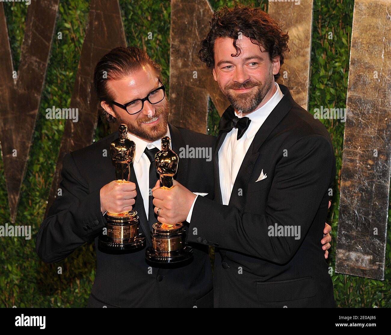 Alex Henning (left) and Ben Grossman arriving at the 2012 Vanity Fair ...