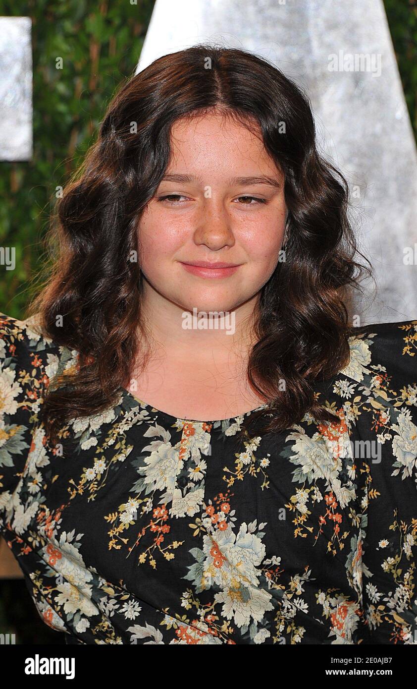Amara Miller arriving at the 2012 Vanity Fair Oscar Party, hosted by ...