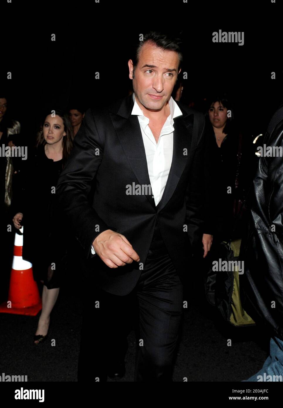 French actor Jean Dujardin with the Best Actor award arrives at 'The ...