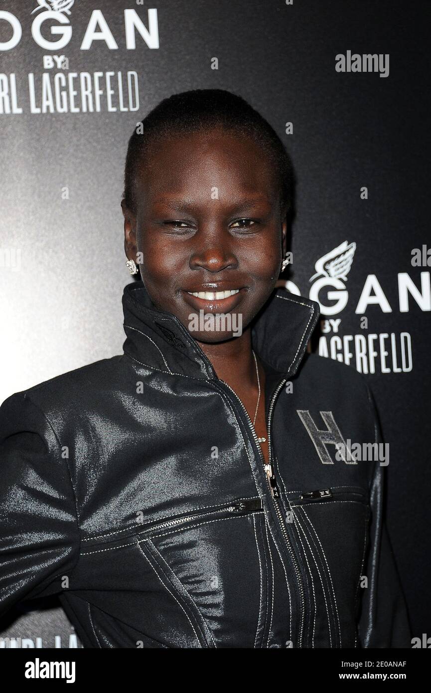 Alek Wek attending 'Hogan by Karl Lagerfeld' party at Galerie Bailly in ...