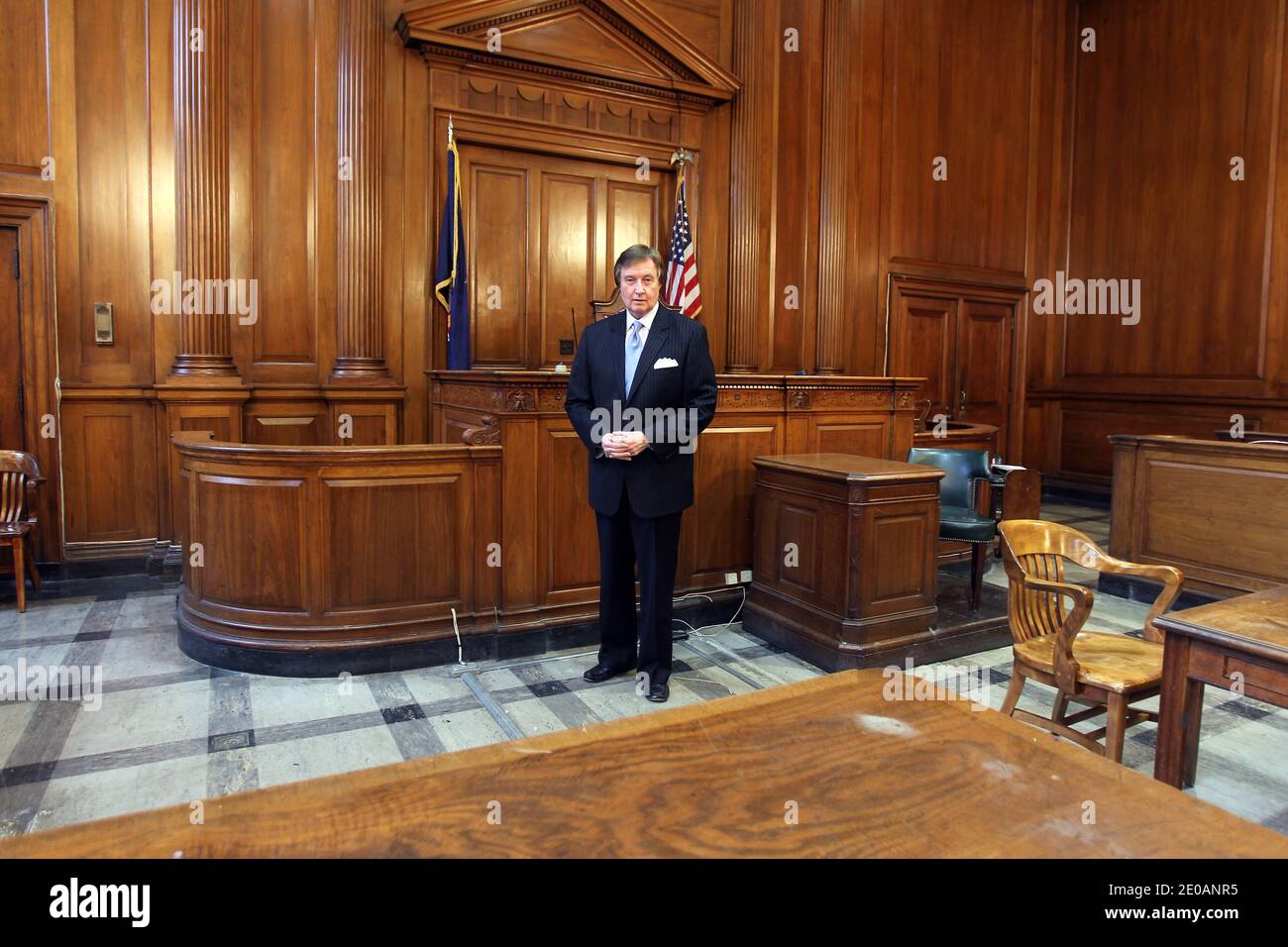 Judge Douglas McKeon poses at the Bronx County Courthouse in New York ...