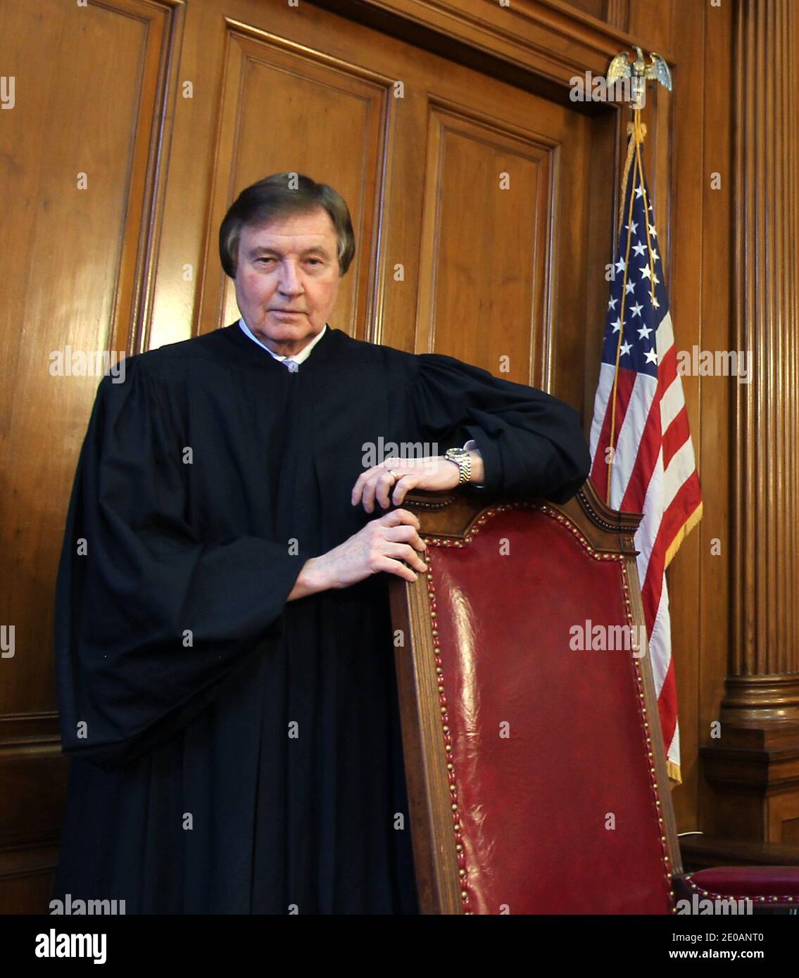 Judge Douglas McKeon poses at the Bronx County Courthouse in New York ...