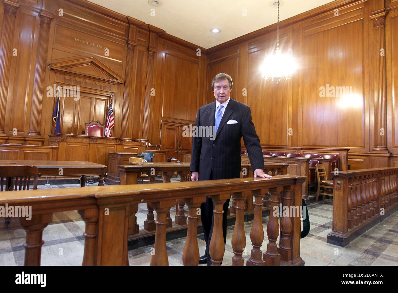 Judge Douglas McKeon poses at the Bronx County Courthouse in New York ...