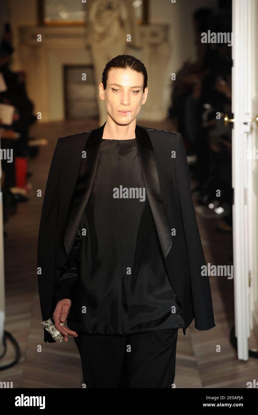 A model displays a creation for Maison Martin Margiela Fall-Winter 2012 ...