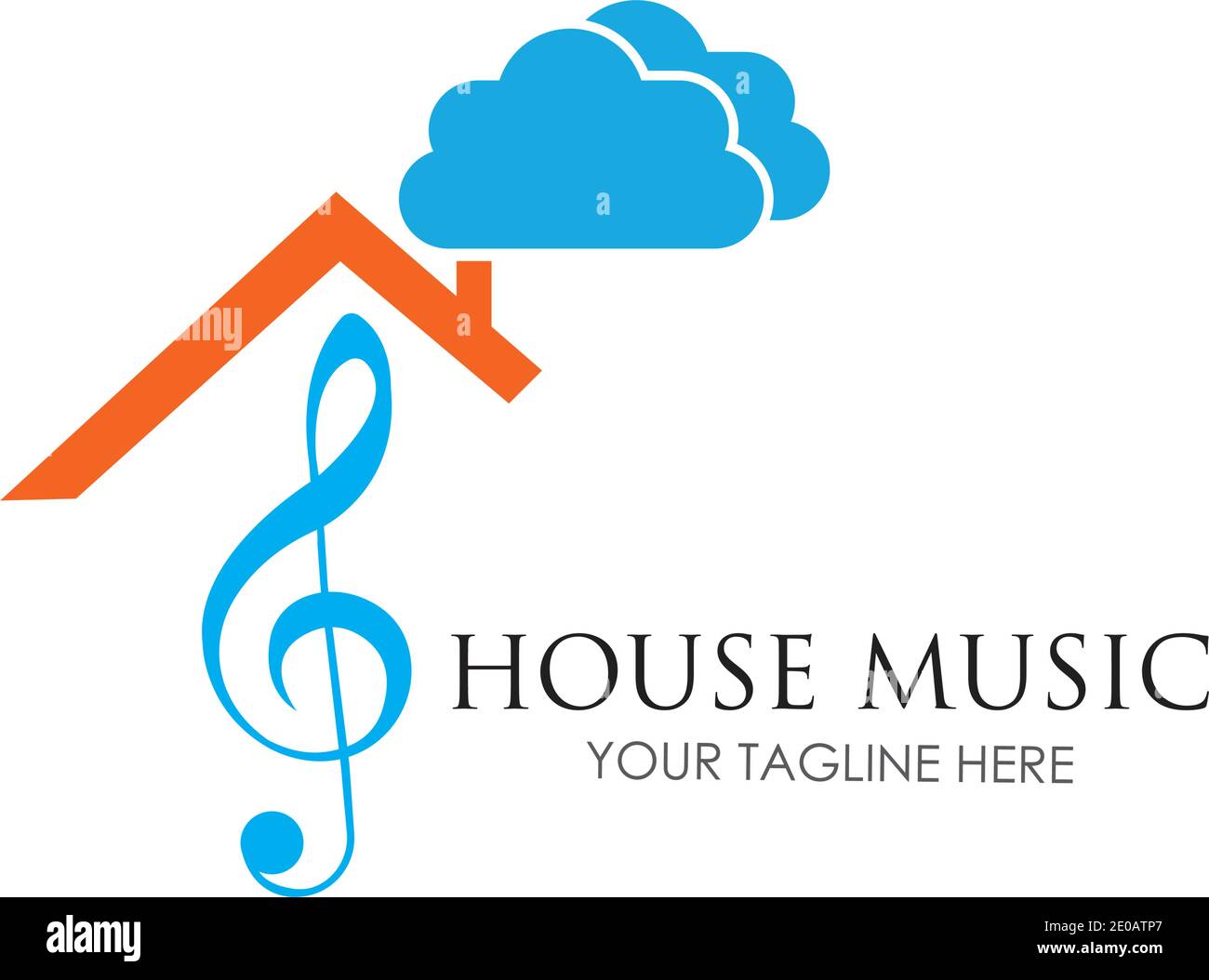 House music logo images illustration design template Stock Vector Image ...