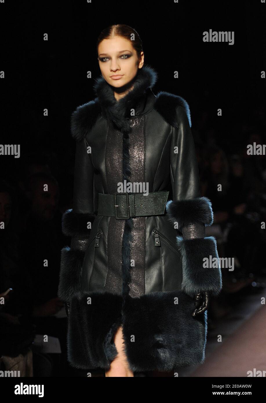 A model displays a creation by Singaporean designer Andrew GN for his ...