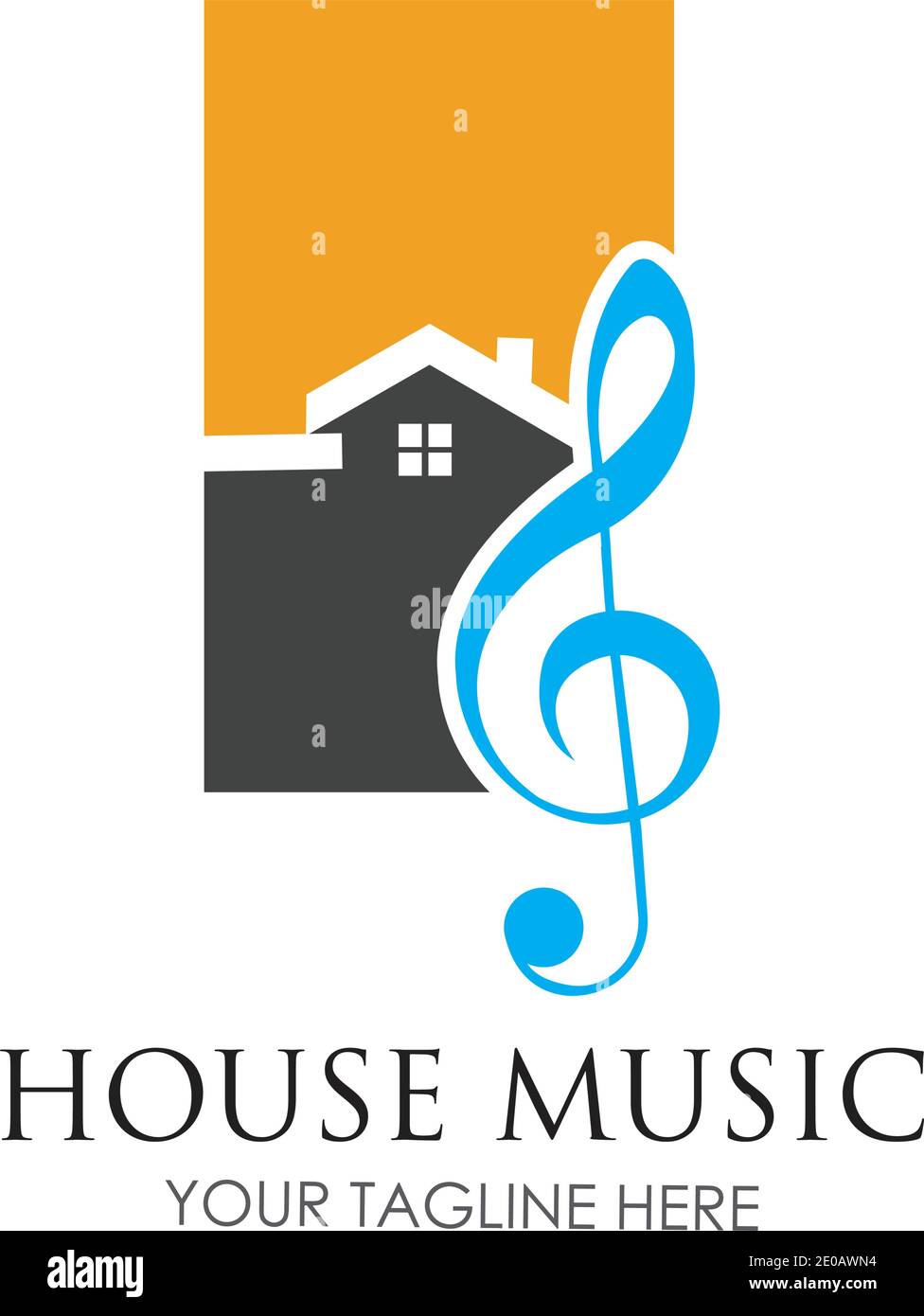 House music logo images illustration design template Stock Vector Image ...