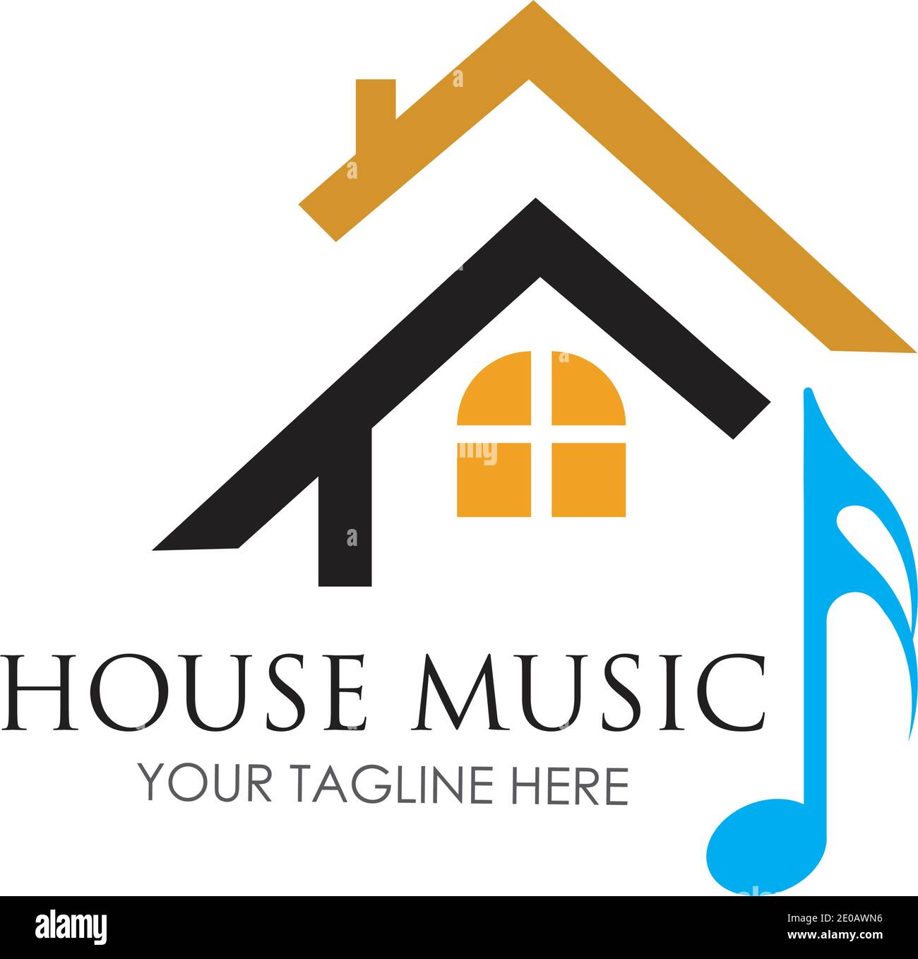 House music logo images illustration design template Stock Vector Image ...