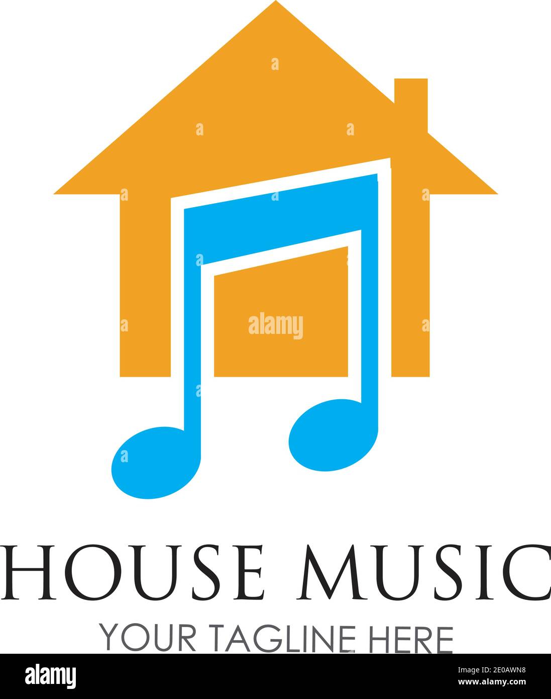 House music logo images illustration design template Stock Vector Image ...