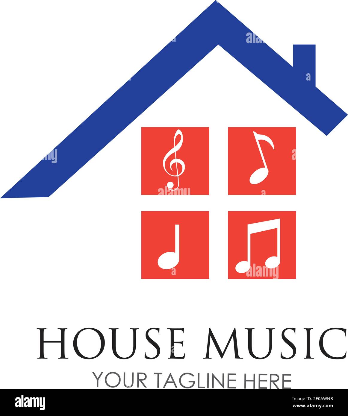 House music logo images illustration design template Stock Vector Image ...
