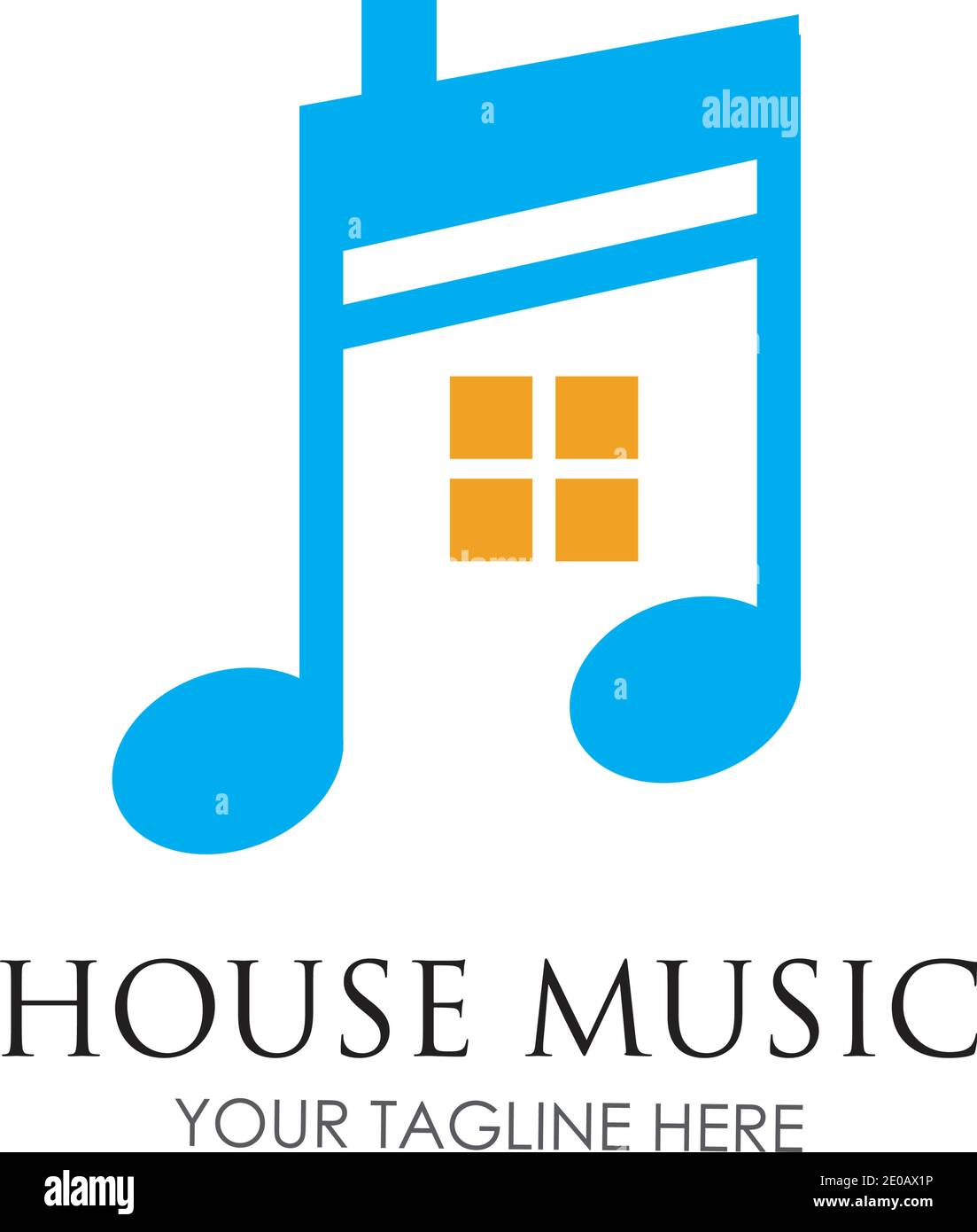 House music logo images illustration design template Stock Vector Image ...