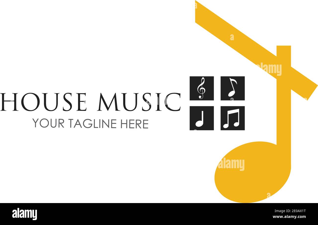 House music logo images illustration design template Stock Vector Image ...