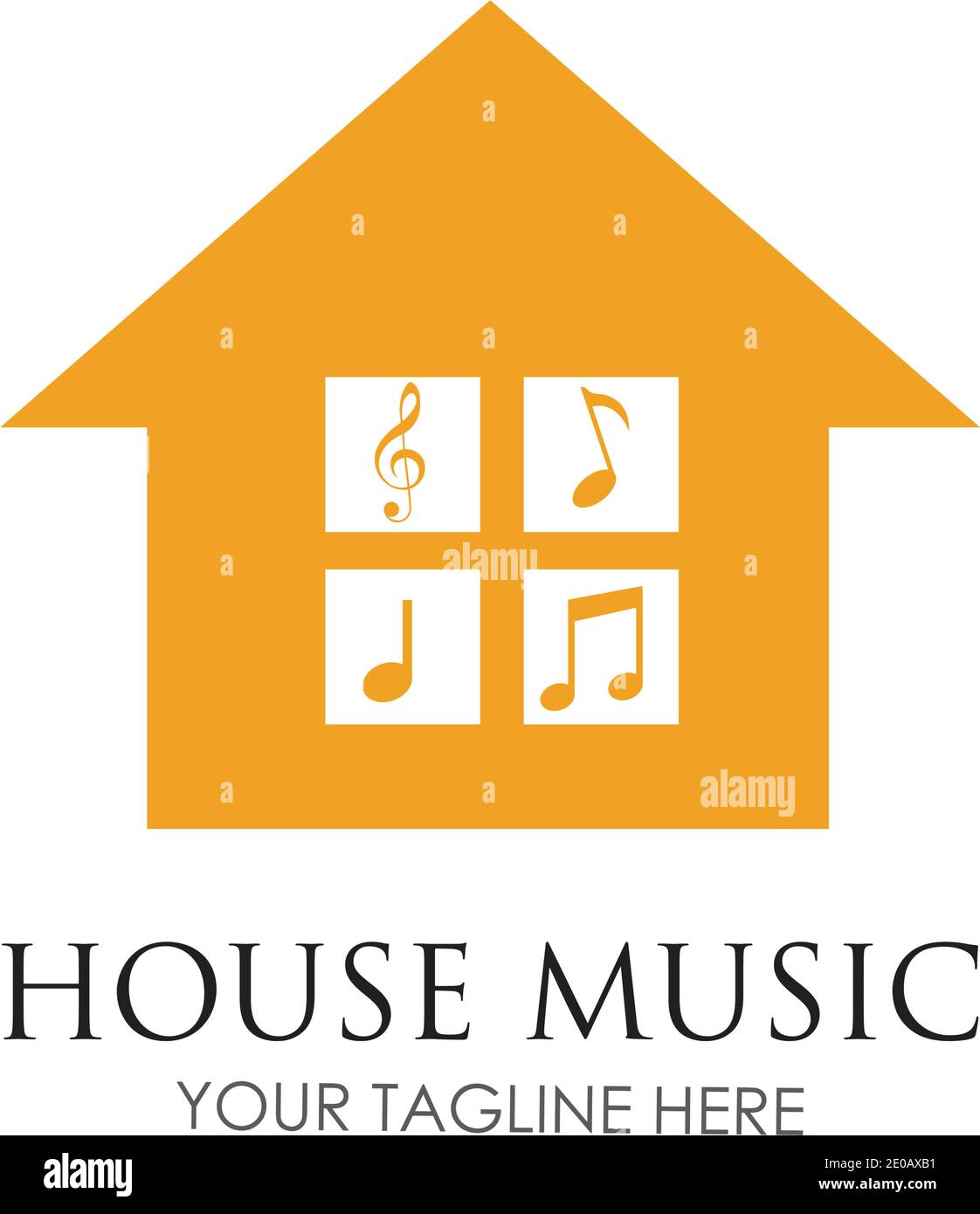 House music logo images illustration design template Stock Vector Image ...