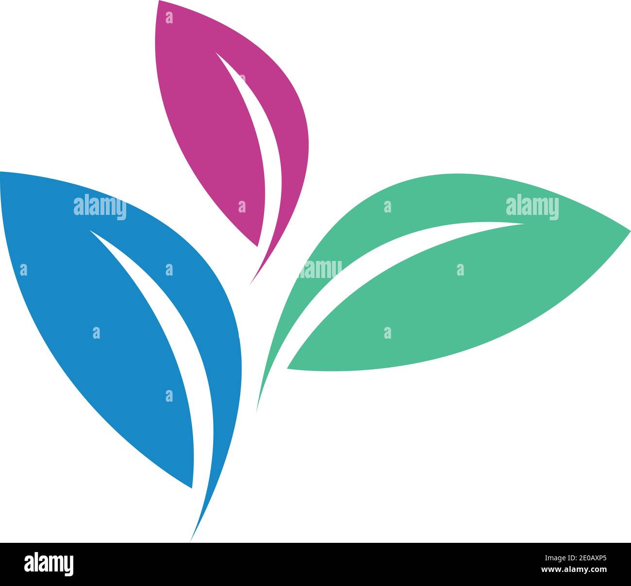 green leaf logo vector Stock Vector Image & Art - Alamy