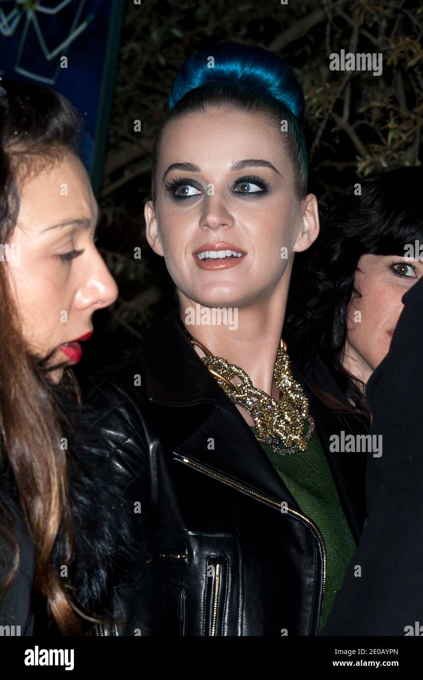 Katy Perry arriving at the Yves Saint-Laurent fashion show as part of ...