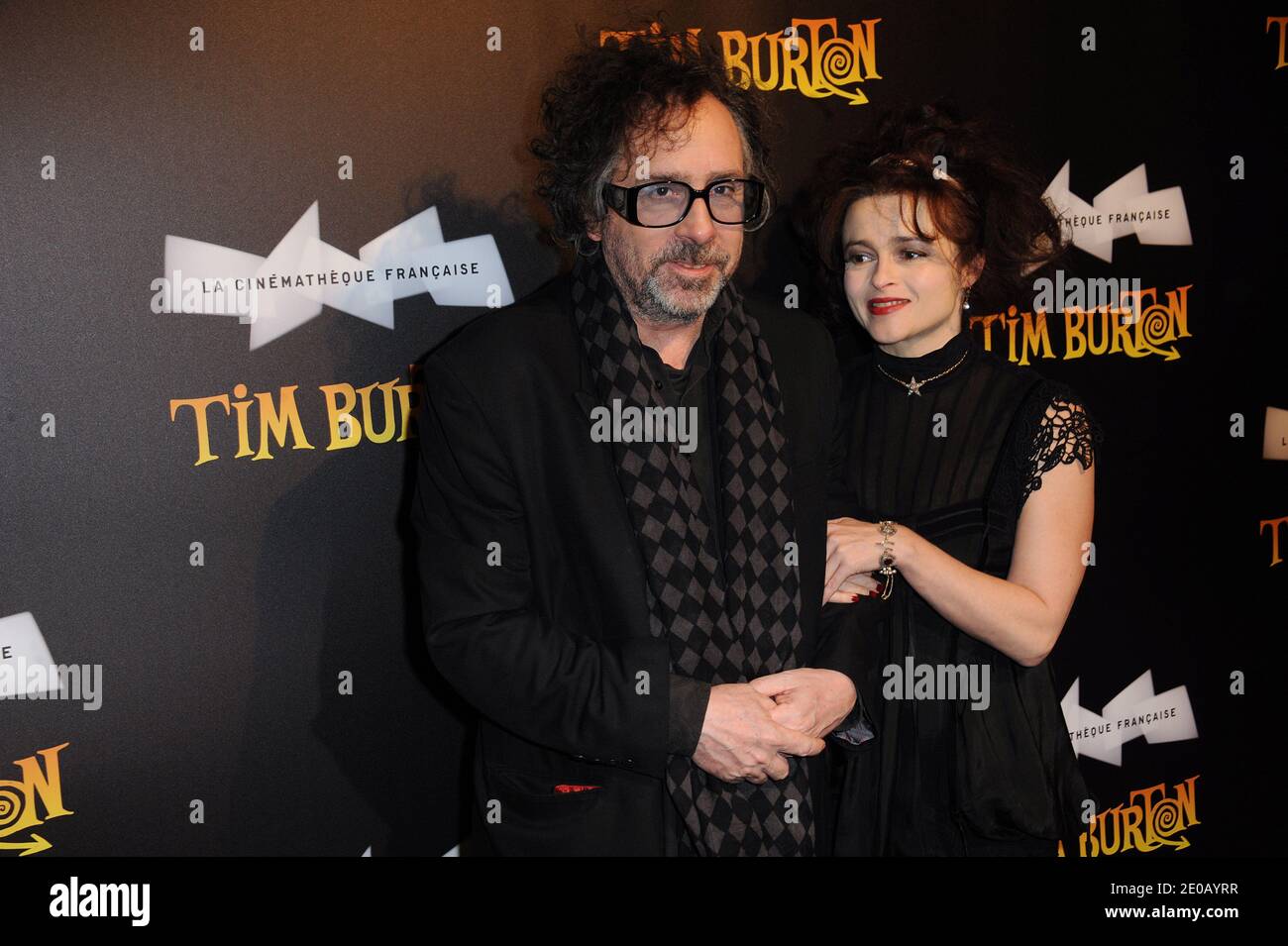 Tim Burton and his wife Helena Bonham-Carter arriving for the Tim ...