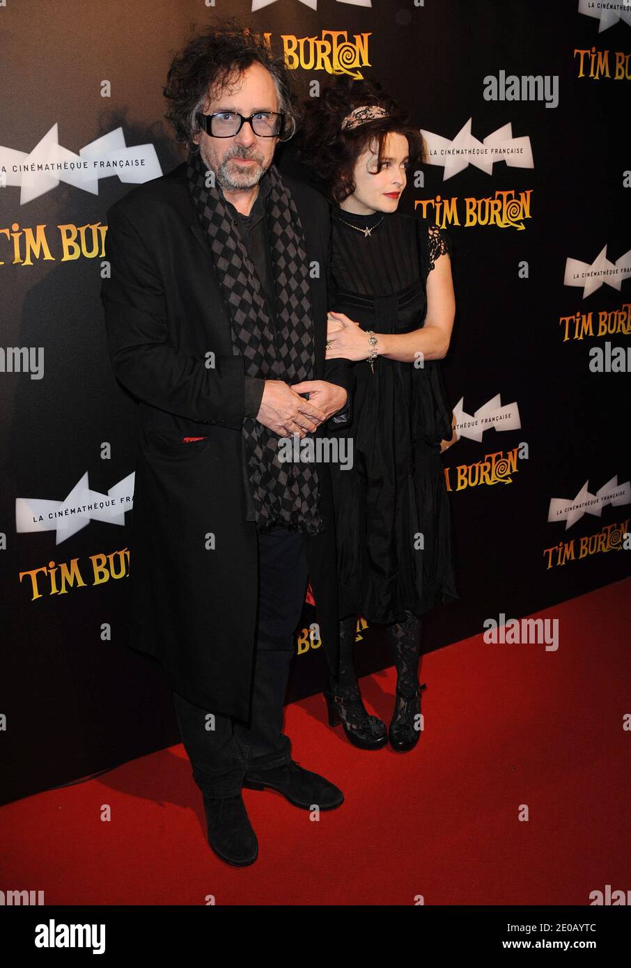 Tim Burton and his wife Helena Bonham-Carter arriving for the Tim ...