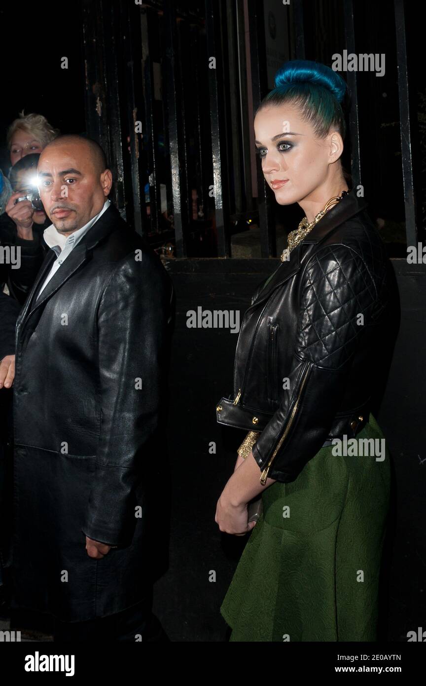 Katy Perry arriving at the Yves Saint-Laurent fashion show as part of ...