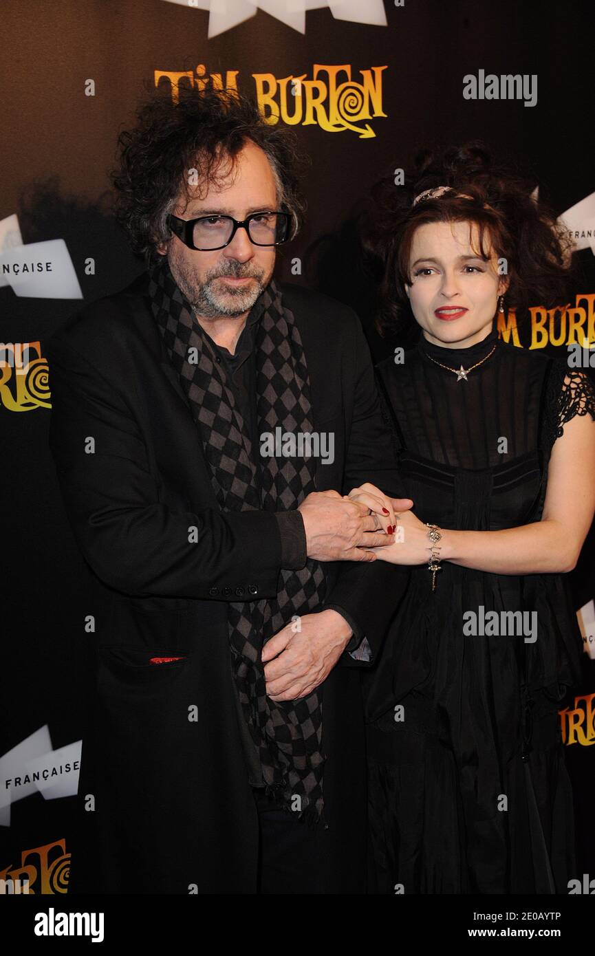 Tim Burton and his wife Helena Bonham-Carter arriving for the Tim ...